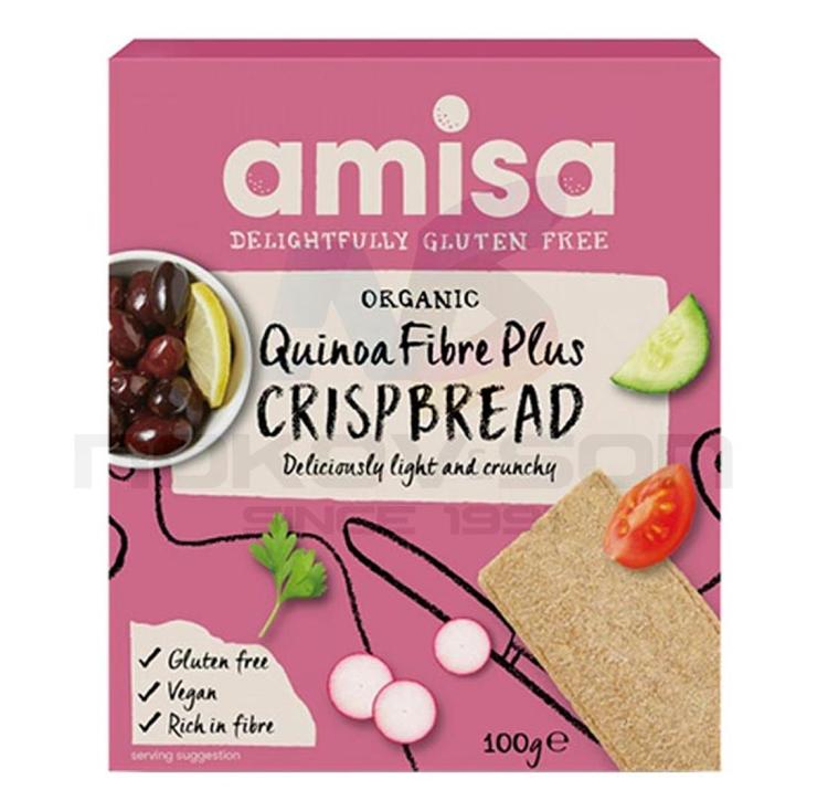 крекери Amisa Organic Quinoa Fibre Plus Crispbread