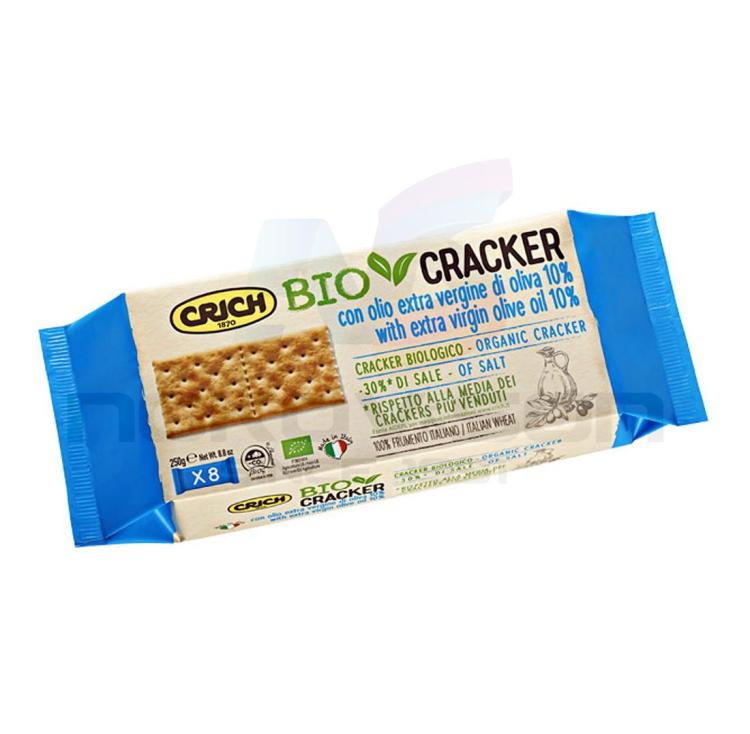 крекери Crich Bio Cracker con Olio Extra Vergine di Oliva 10% Salted