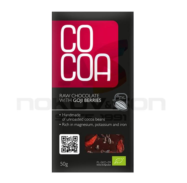 био шоколад Surovital Cocoa Raw Chocolate with Goji Berries