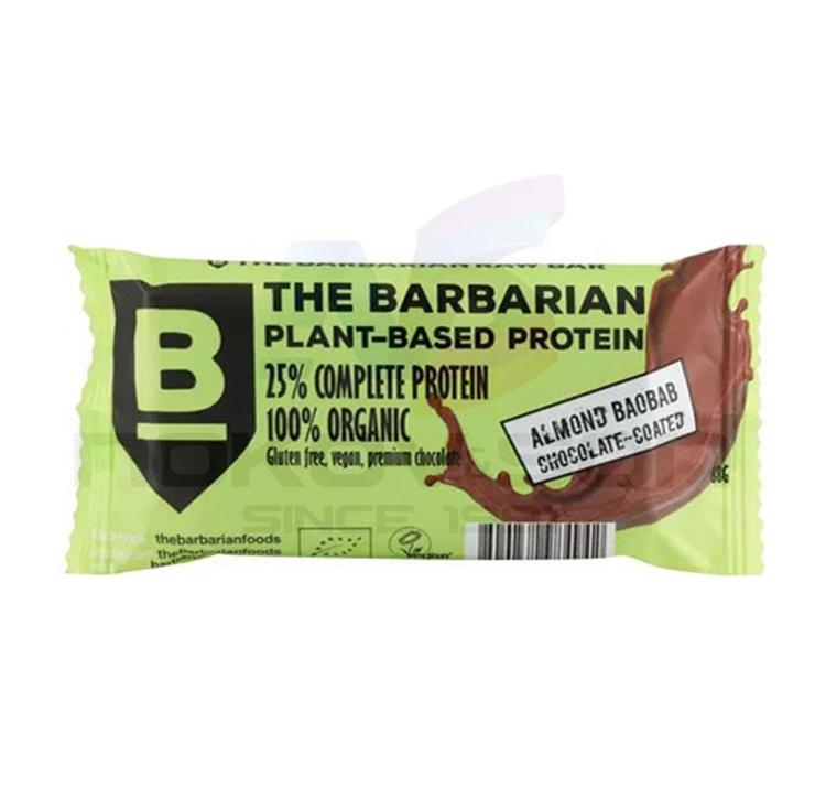 протеиново барче The Barbarian Almond Baobab Chocolate Coated