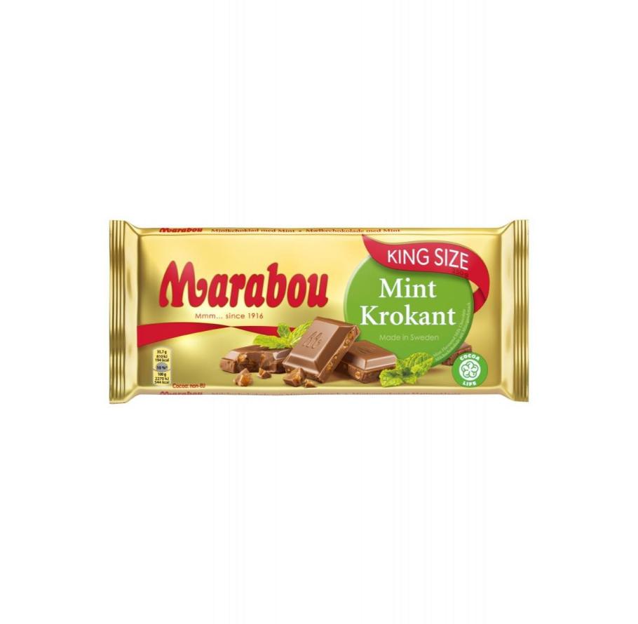 шоколад Marabou Mint Krokant 250
